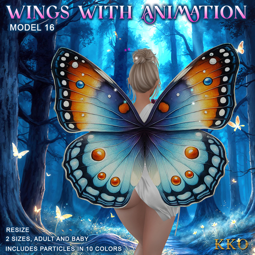 Second Life Marketplace - [KKO] Wings with animation - Model 16